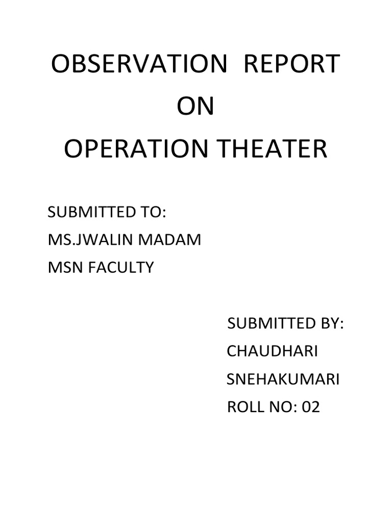 Ot Orientation | PDF | Operating Theater | Surgery