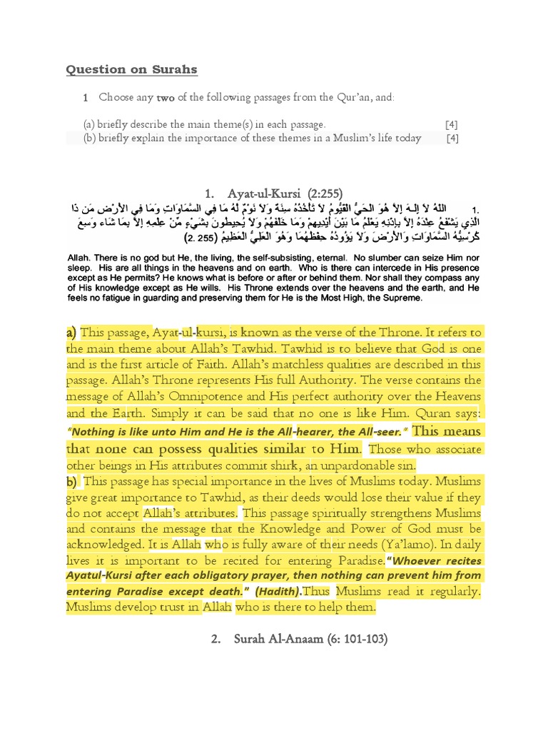 First Five Quranic Passages | PDF | God In Islam | Tawhid