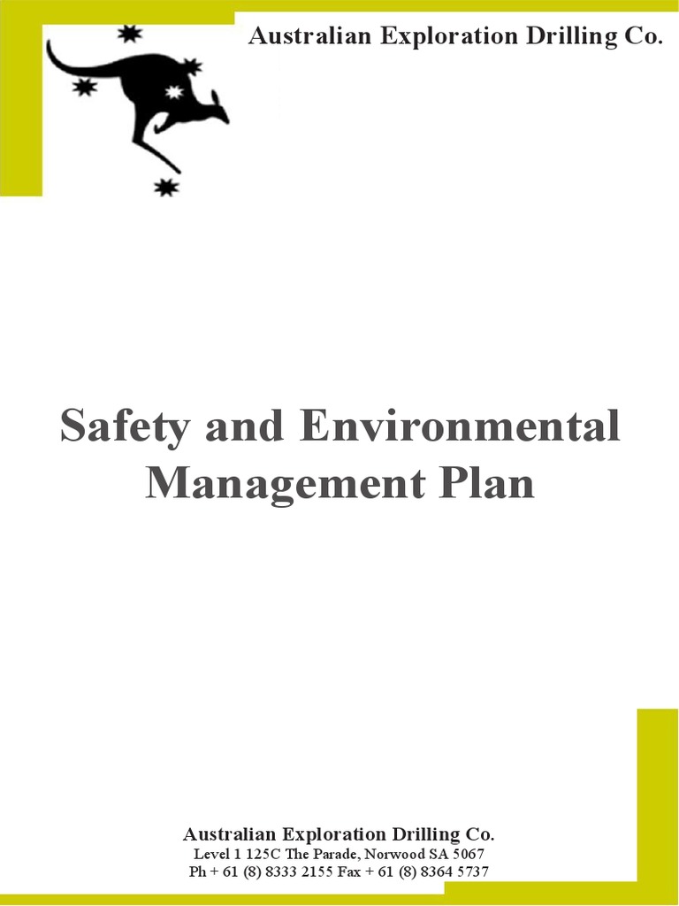 Safety and Environmental Management Plan | PDF | Occupational Safety ...