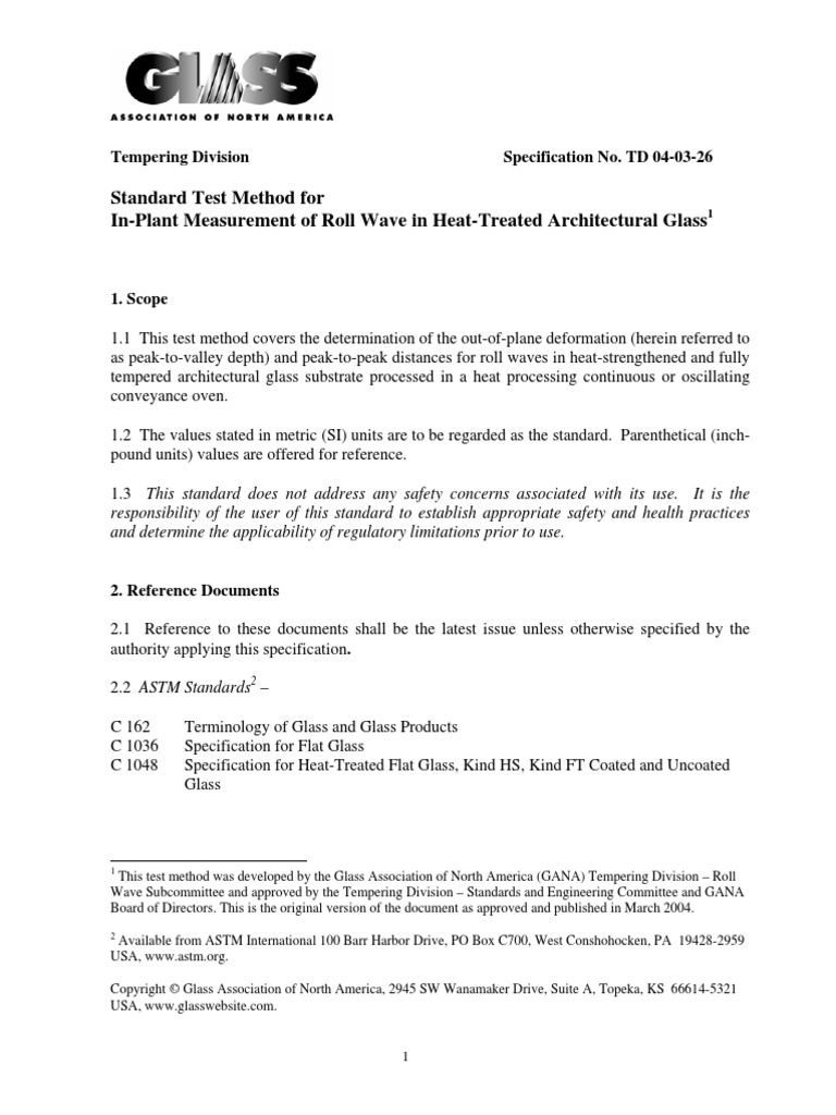 GANA TD Roll Wave Measurement 04-03-26 | PDF | Amplitude | Calibration