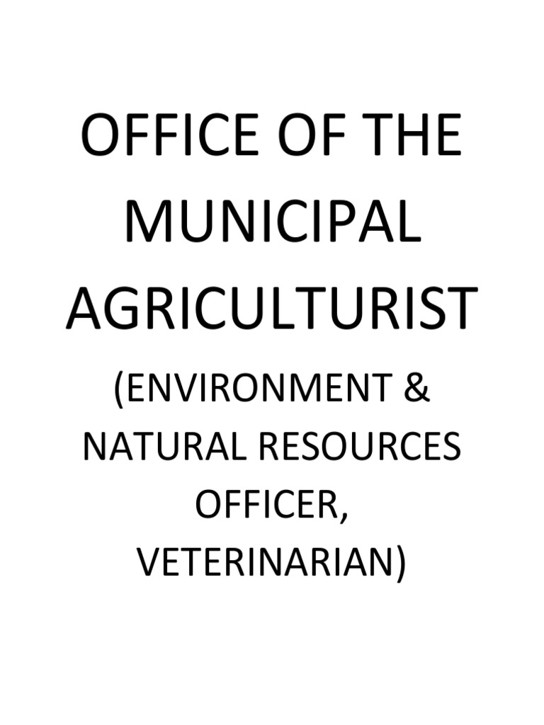 Municipal Agriculturist Roles & Duties | PDF | Aquaculture | Slaughterhouse