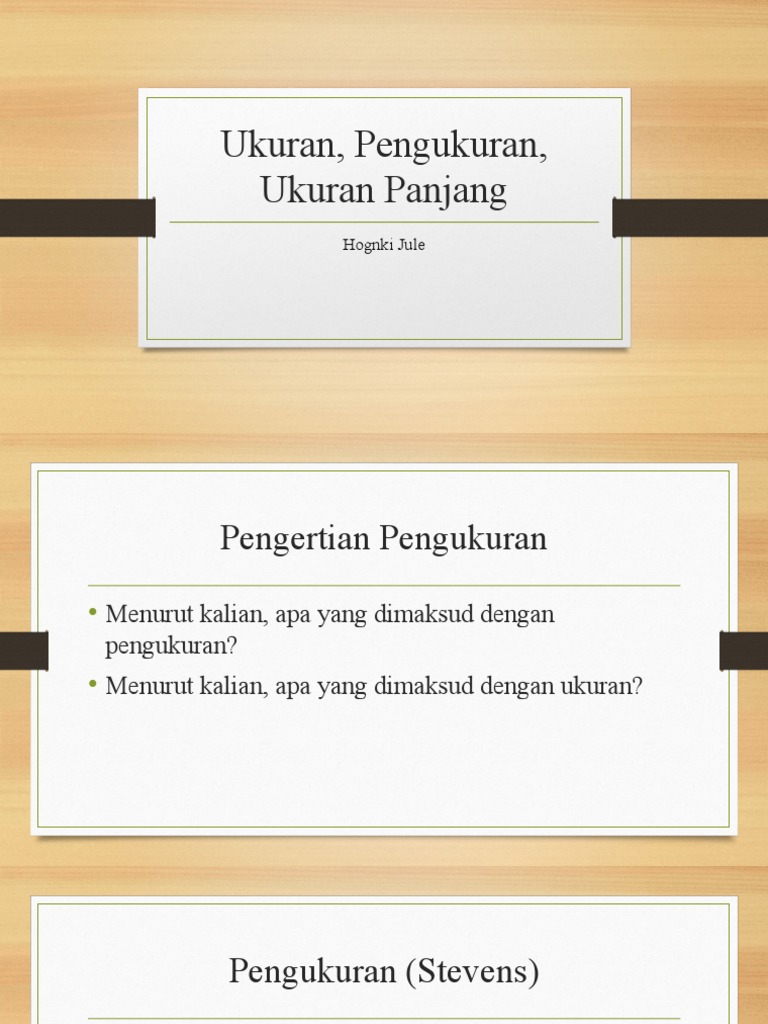 Ukuran, Pengukuran, Ukuran Panjang, Luas, Dan Volumen | PDF