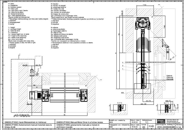 GM200 (P1650) Hand - Motorantrieb Im Hohlsturz | PDF