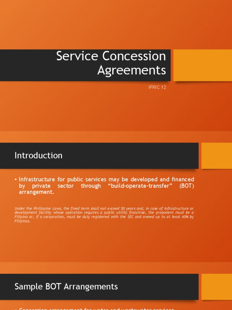 Service Concession Agreements | PDF | Infrastructure | Economies