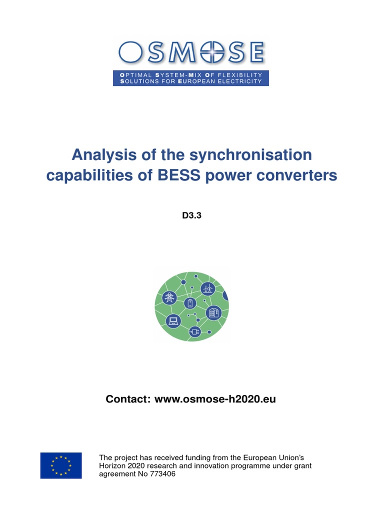 Osmose D33 Analysis Of The Synchronisation Capabilities Of Bess Power Converters Pdf