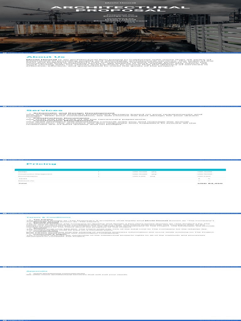 Architectural Proposal Template | PDF | Architect | Ownership