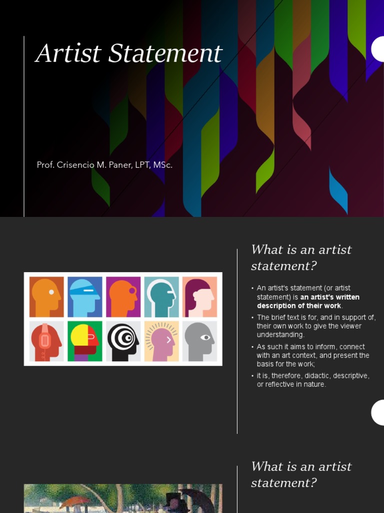 Understanding Artist Statements | PDF | Theory | Cognition