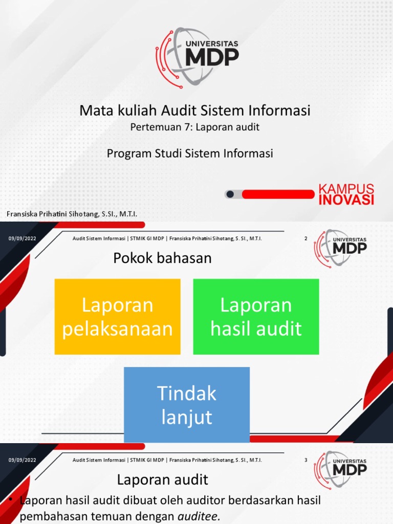 Pertemuan 7 Laporan Audit | PDF | Komputer