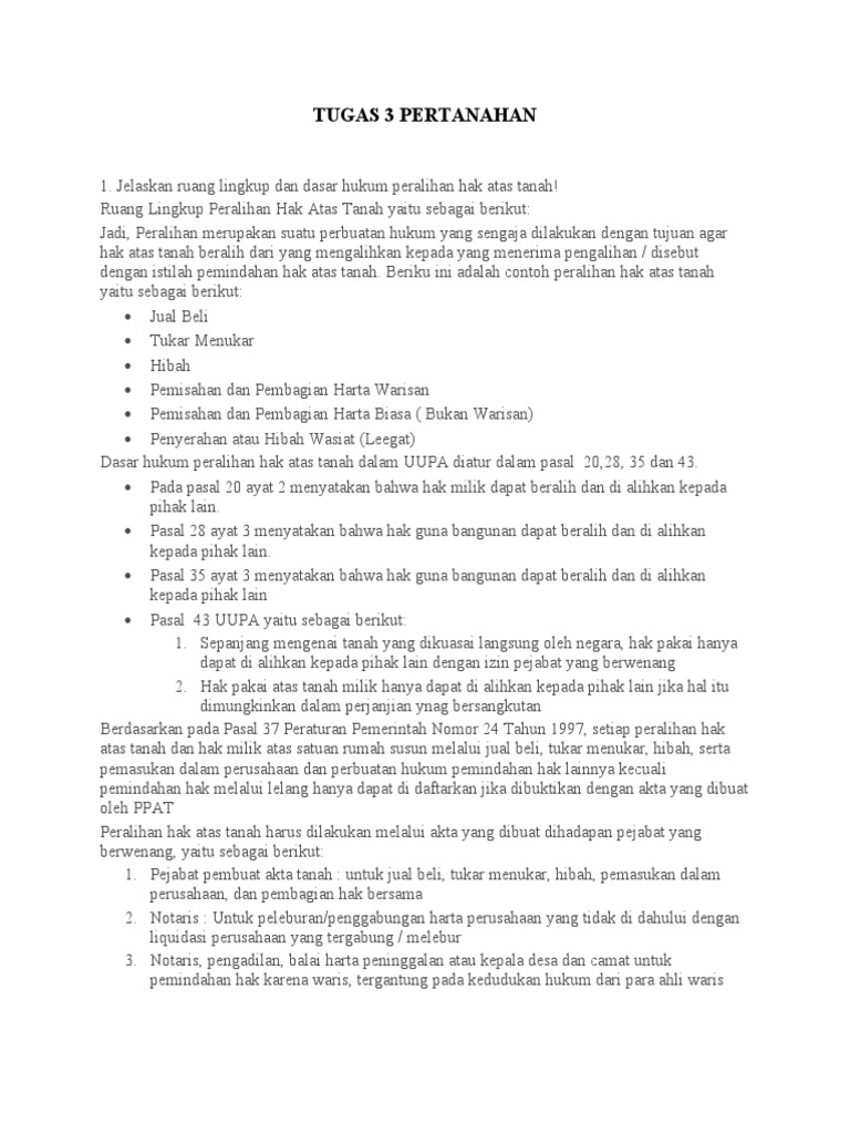 TUGAS 3 PERTANAHAN Ut | PDF