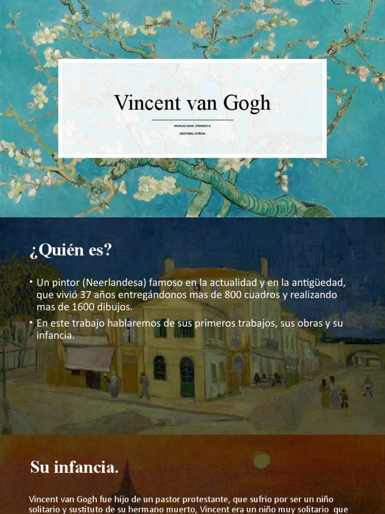 Retrato de un artista: Explorando la vida y primeras obras de Vincent van Gogh | PDF | Vincent ...