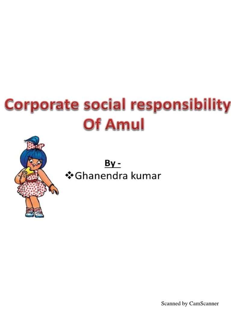 Study On Social Corporate Responsibility Practice of Amul | PDF