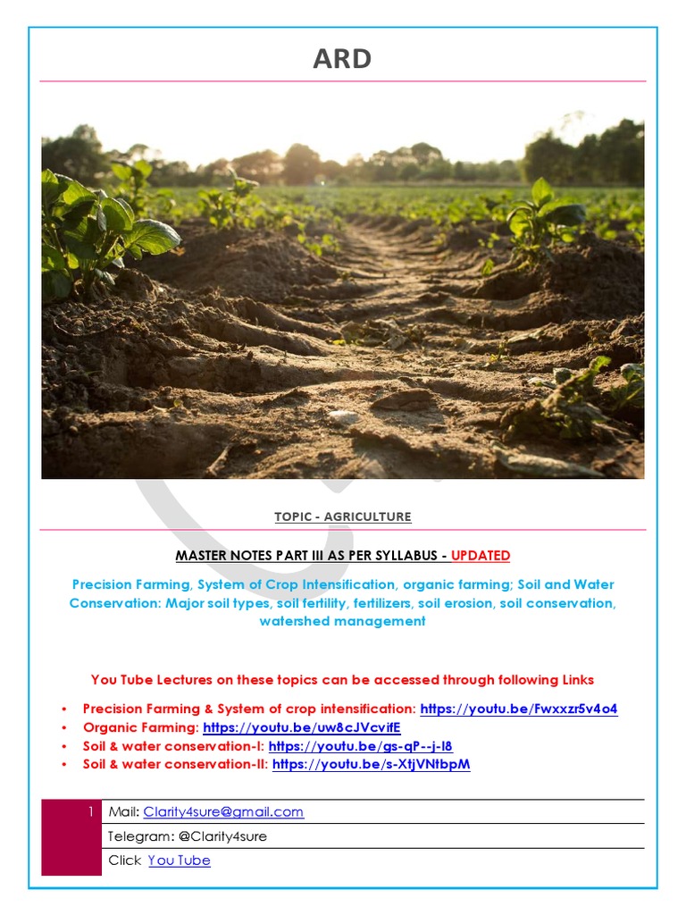NABARD Master Notes 3 - Soil Science | PDF | Soil | Porosity