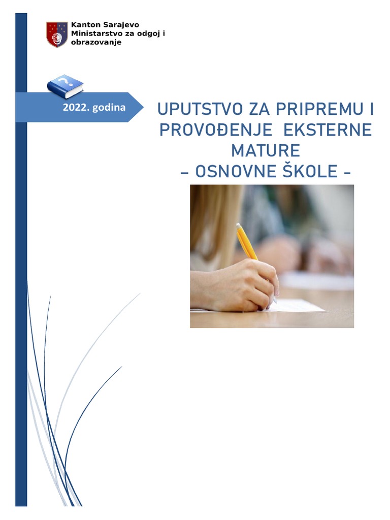 Uputstvo - Eksterna Matura - 2022 | PDF