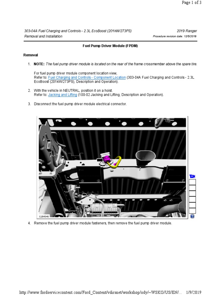 303-04A Fuel Charging and Controls - Removal and Installation - Fuel ...