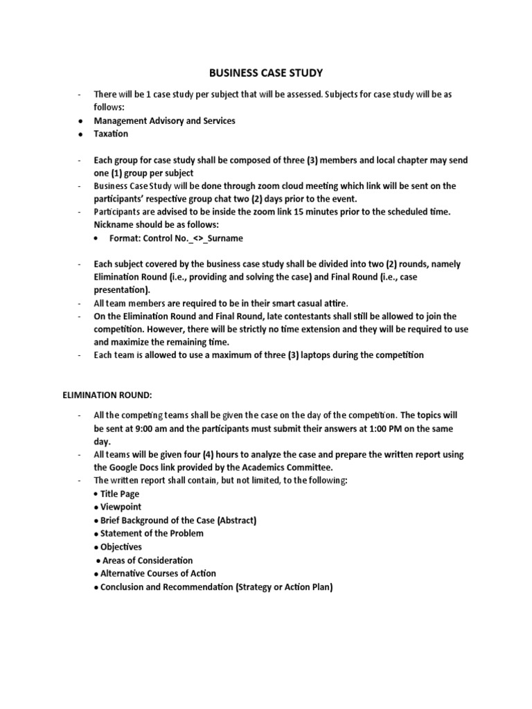 Business Case Study | PDF