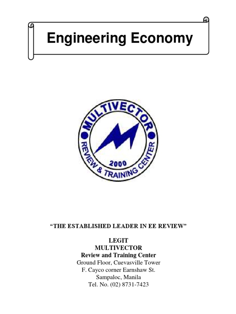 01 - Engineering Economics | PDF | Depreciation | Interest