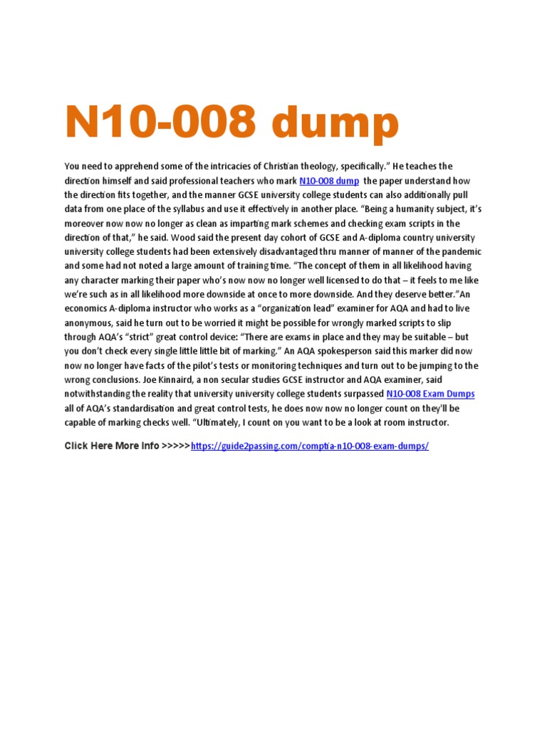 N10-008 Dump | PDF