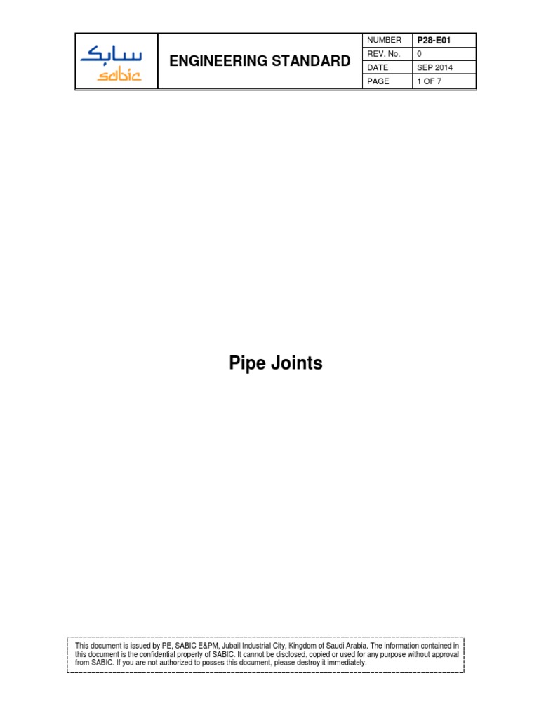 Pipe Joints | PDF | Pipe (Fluid Conveyance) | Plumbing