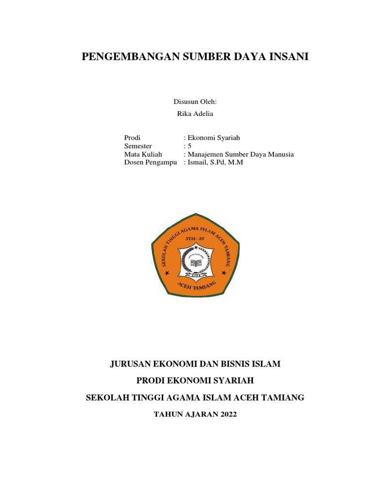 Pengembangan Sumber Daya Insani | PDF