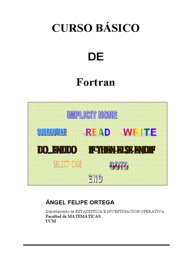 Curso Basico Fortran | Descargar gratis PDF | Compilador | Lenguaje de programación