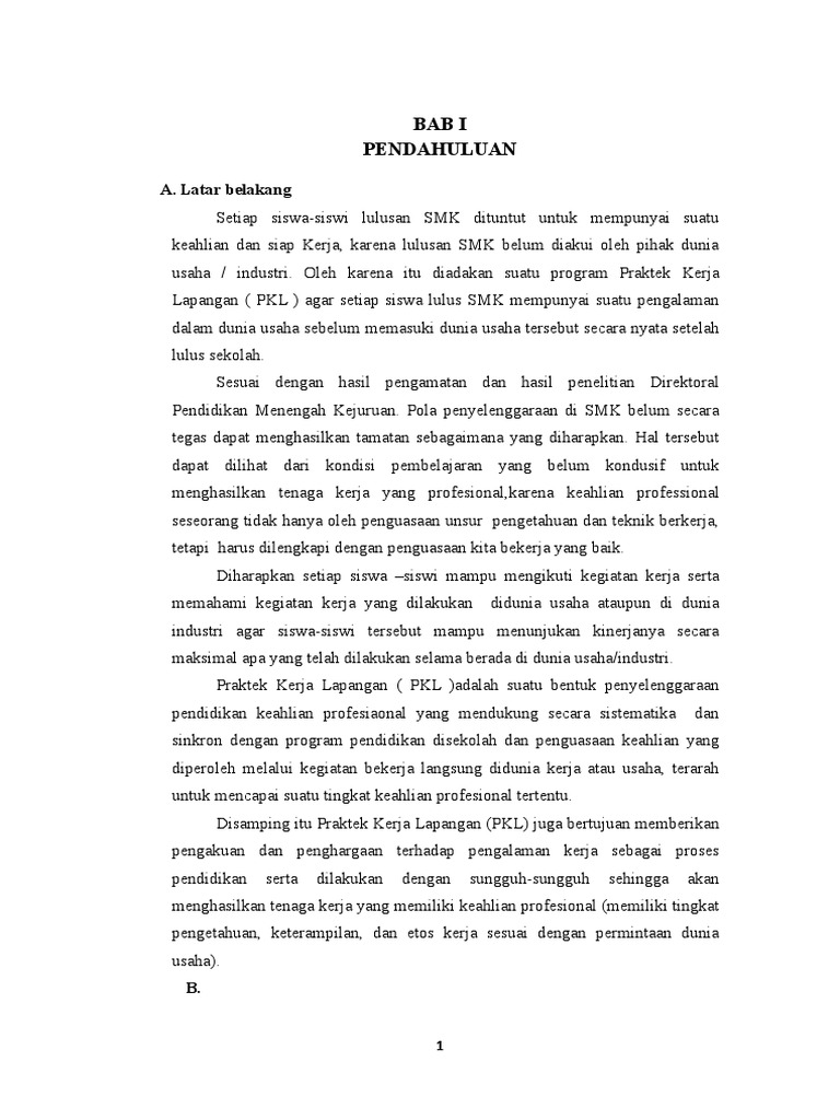 PKL REPORT OVERVIEW | PDF