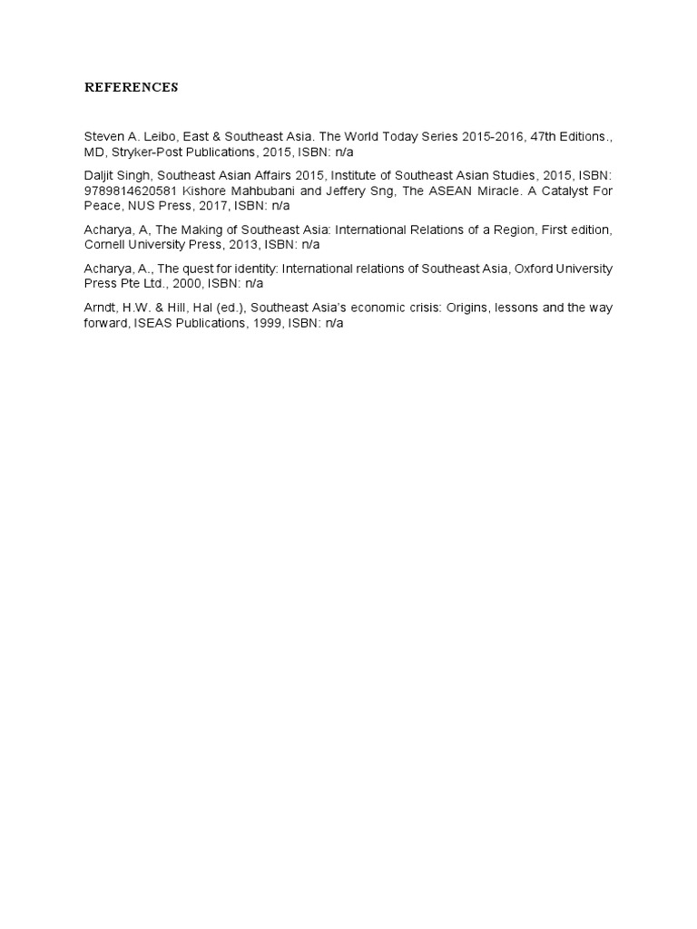 Southeast Asia: Key Readings | PDF