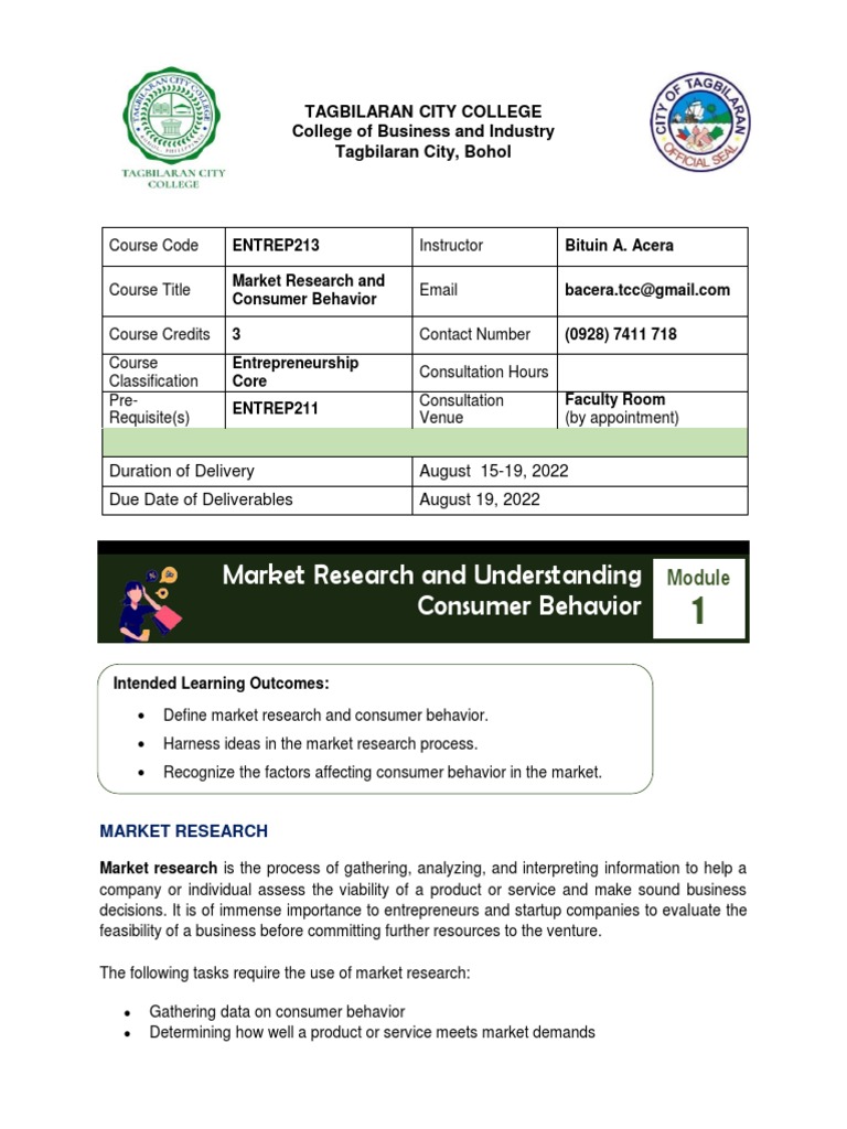 Market Research & Consumer Behavior Guide | PDF | Consumer Behaviour ...