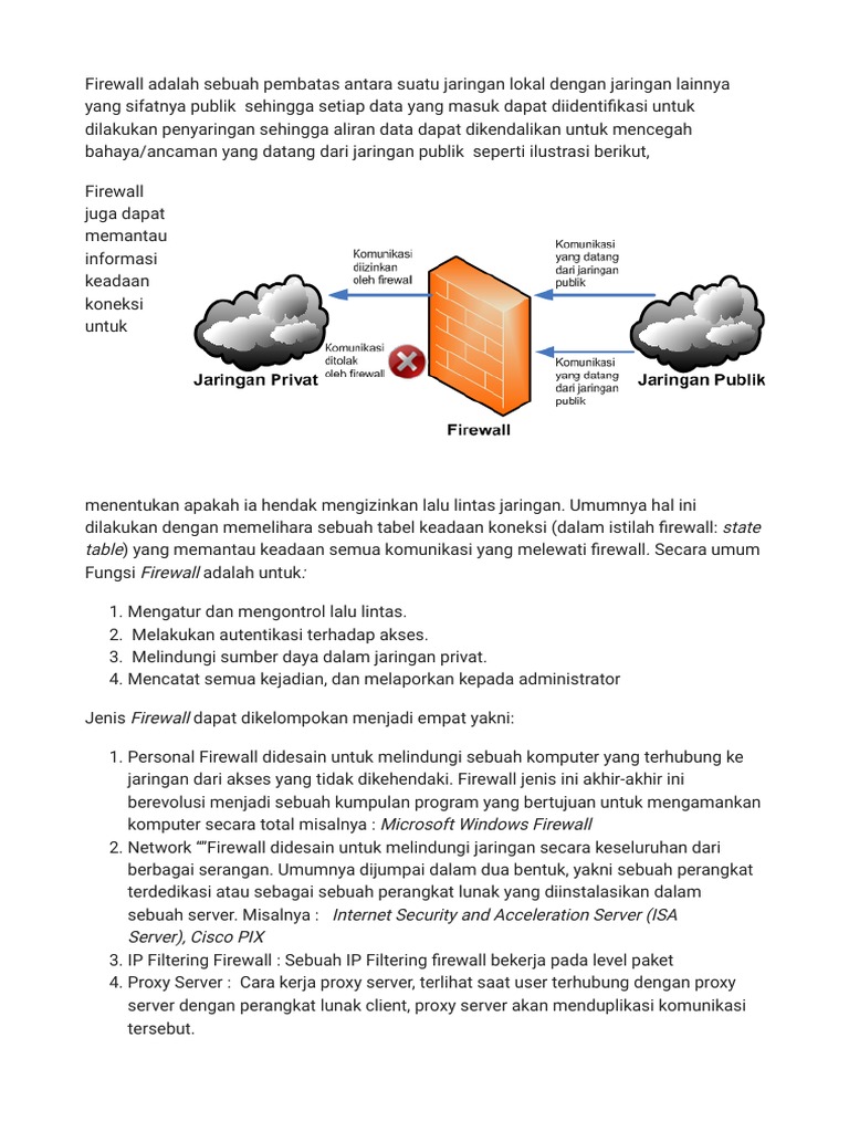 Keamanan Jaringan Internet Dan Firewall | PDF