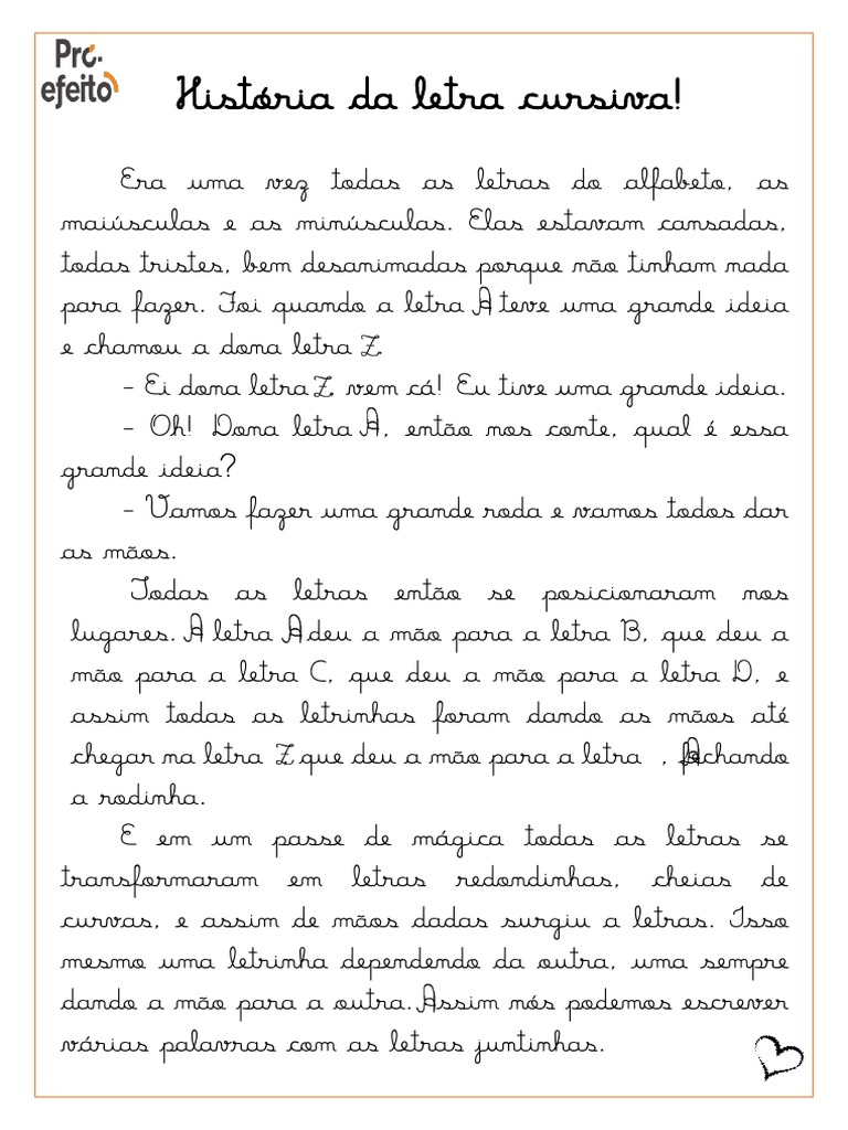 História Da Letra Cursiva | PDF