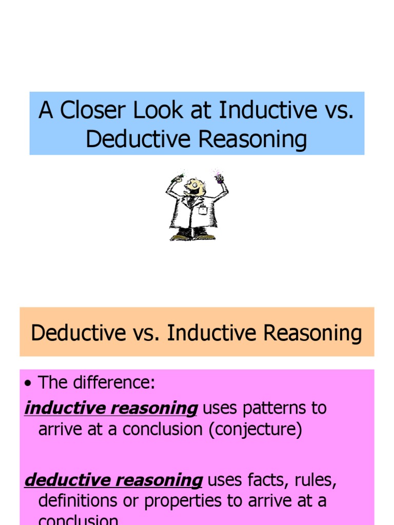 Chapter 7 - Inductive Vs Deductive | PDF | Career & Growth | Teaching ...
