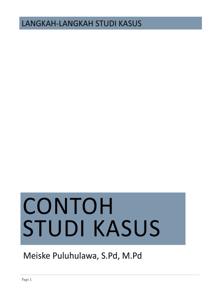 Contoh Studi Kasus | PDF | Kesehatan Holistik