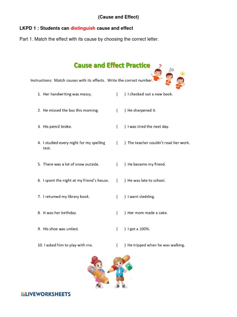 LKPD 1 Cause and Effect | PDF