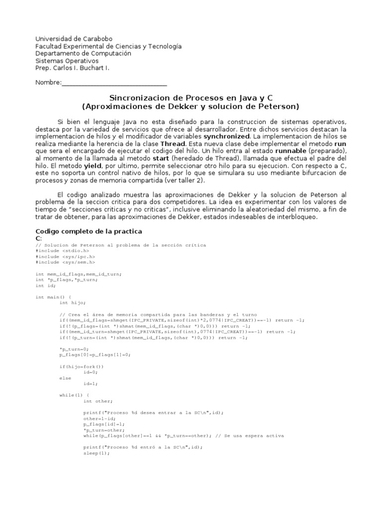 3 Sincronizacion | PDF | Hilo (Computación) | Computación concurrente