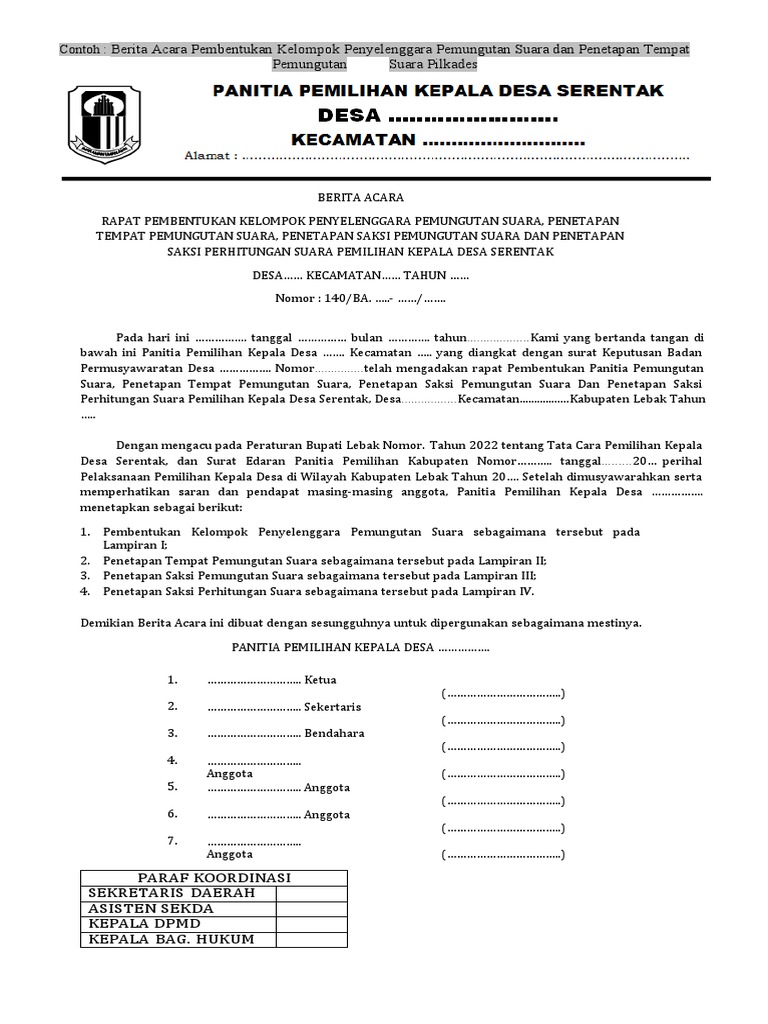 BA Pembentukan KPPS | PDF