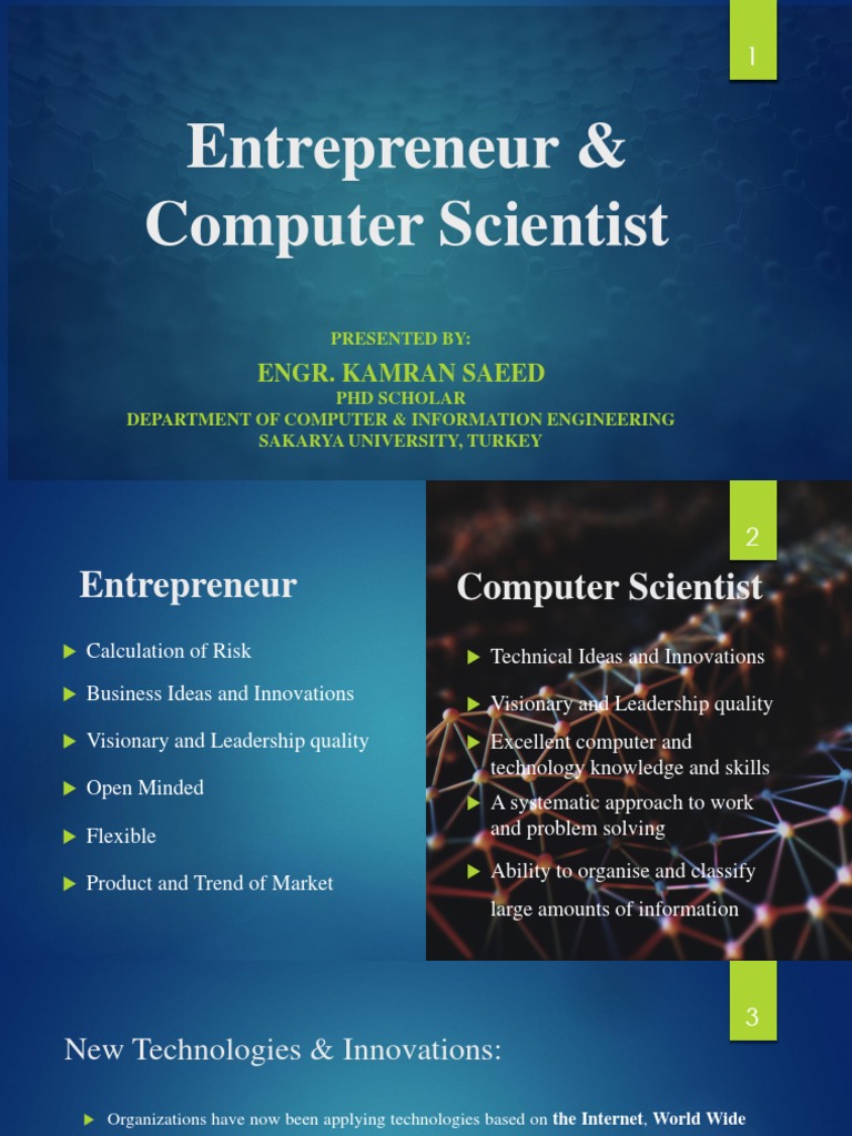 Entrepreneur & Computer Scientist | PDF | Internet | Innovation