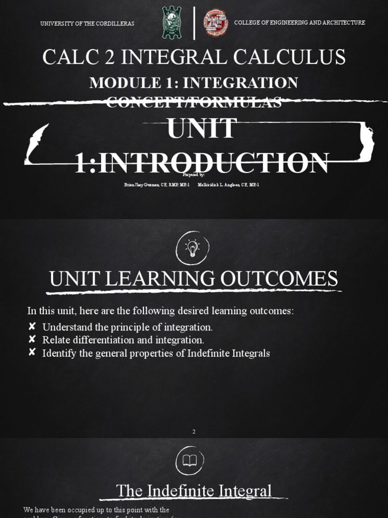Calc 2 Module 1 Unit 1 (Introduction) | PDF | Integral | Function (Mathematics)