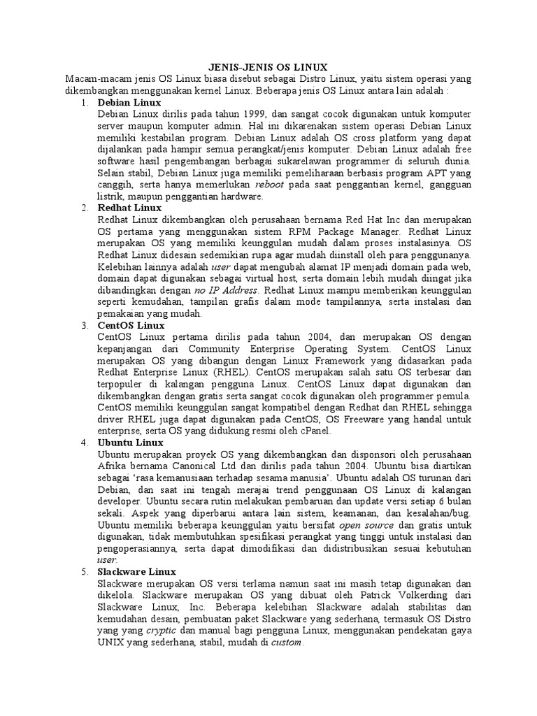 Jenis Linux | PDF