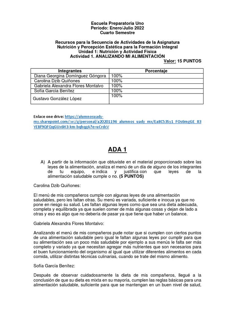 Ada1 Nype | PDF | Caloría | Dieta