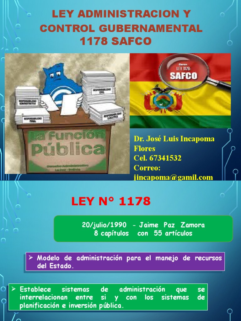 Ley 1178 Safco | Download Free PDF | Presupuesto | Contabilidad