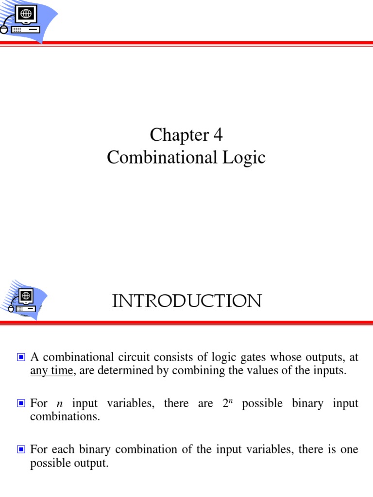 Chapter 4 Combinational Logic Pdf Teaching Methods And Materials Computers