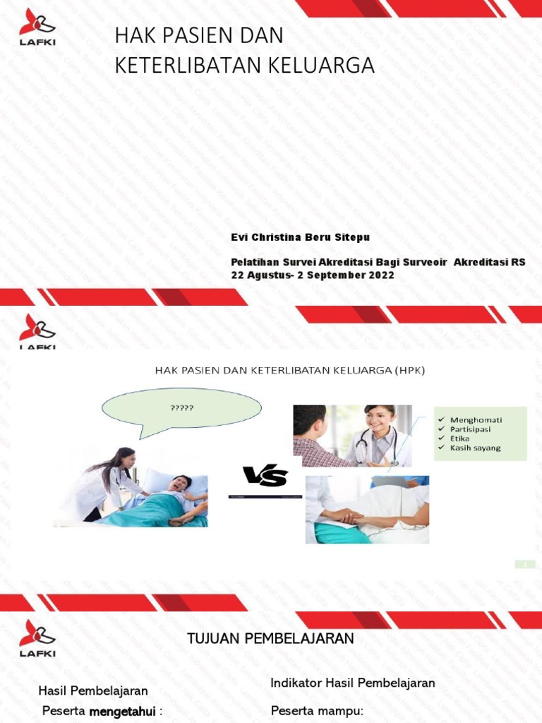 Hak Pasien Dan Keterlibatan Keluarga: Evi Christina Beru Sitepu | PDF | Pengembangan Diri ...
