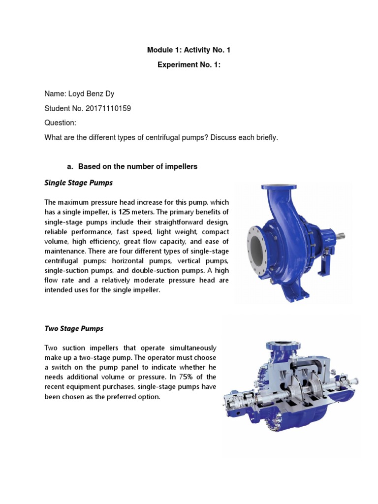 Module 1 Activity No. 1 | PDF | Pump | Mechanical Engineering