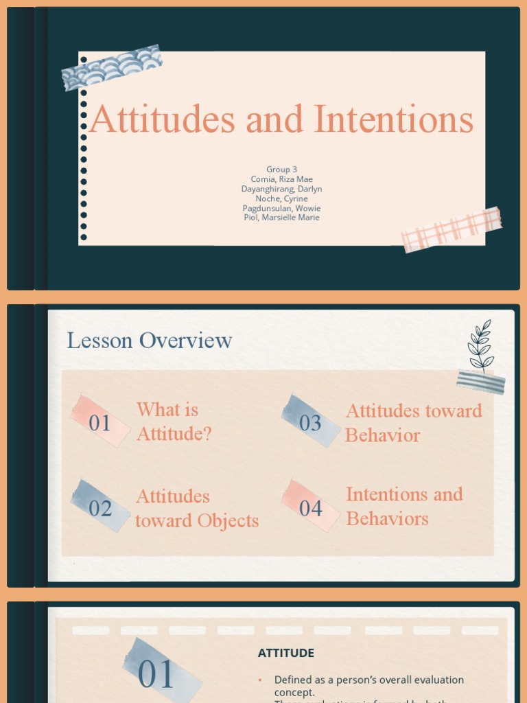 Mktmgt1207 g3 Attitudes and Intentions | PDF | Attitude (Psychology ...