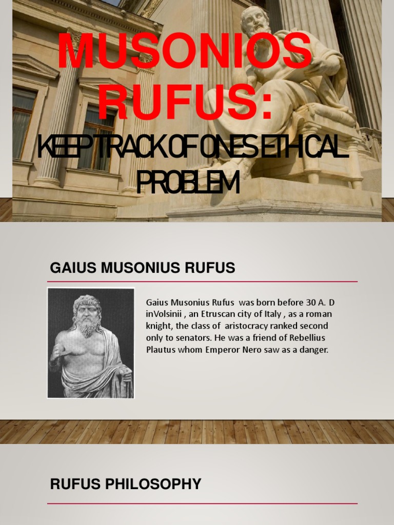 Musonius Rufus | PDF | Philosophical Theories | Social Institutions