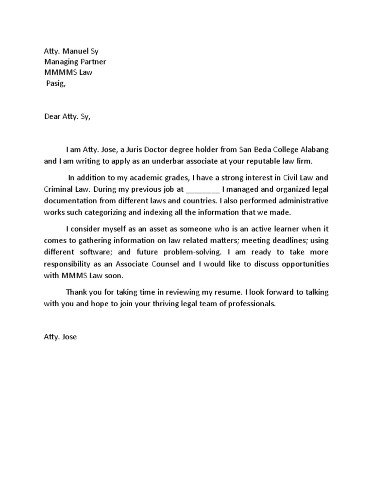 cover letter for job application -sample | PDF