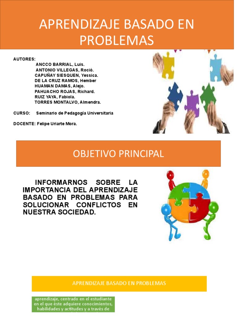 Importancia del Aprendizaje Basado en Problemas | PDF | Aprendizaje ...