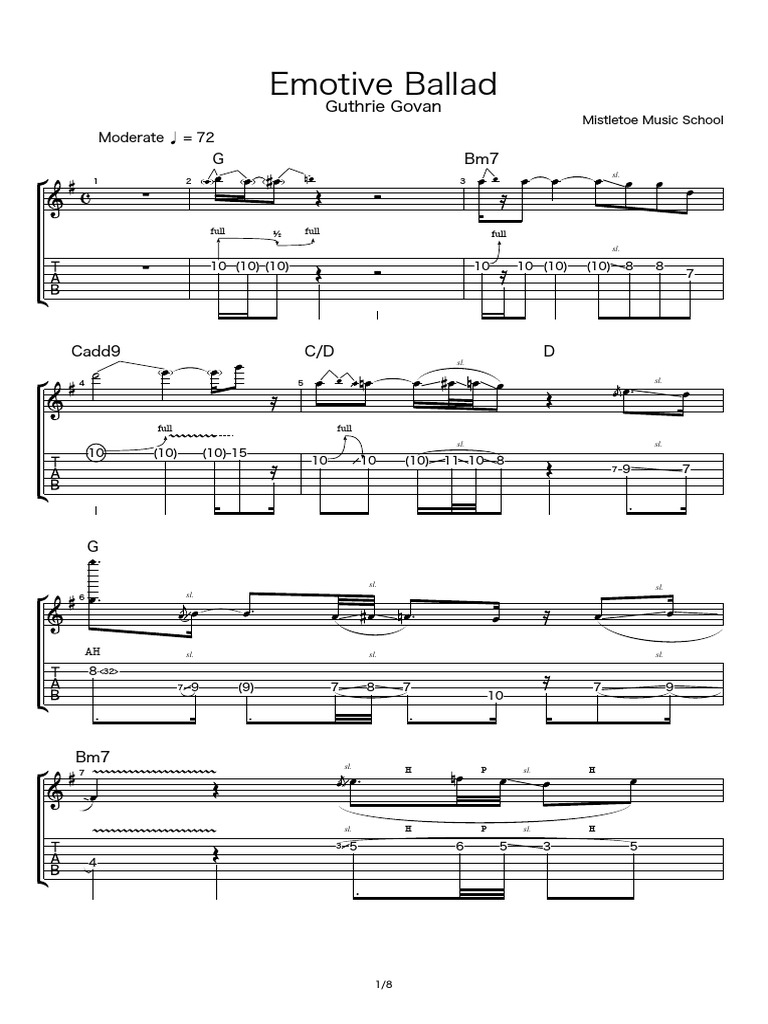 Emotive Ballad Guthrie Govan | PDF
