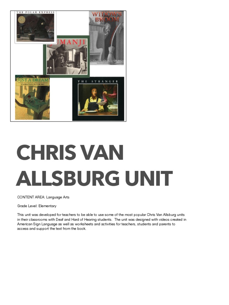 Chris Van Allsburg Unit With Materials | PDF | Linguistics