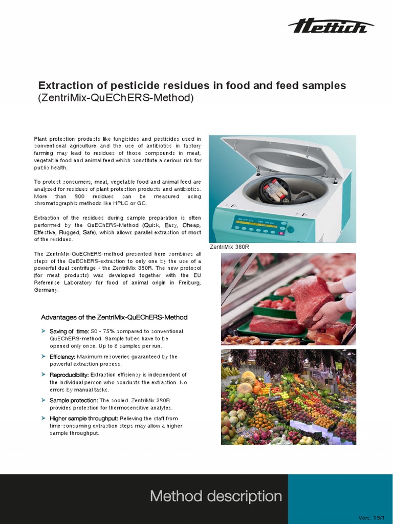 Method Quechers Gb Pdf Pesticide Foods