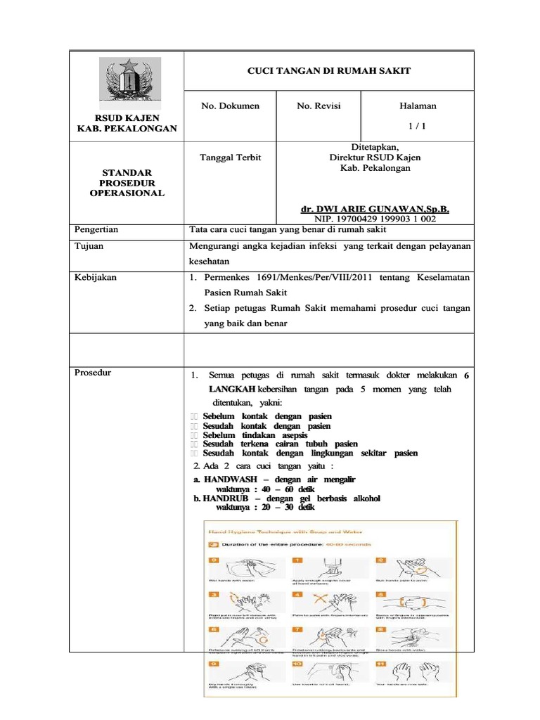 Sop Pengurangan Resiko Infeksi | PDF